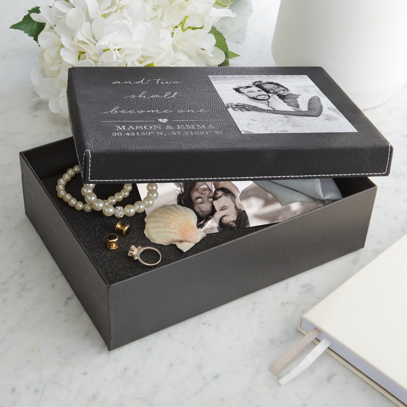 Two Become One Coordinate Photo Keepsake Box at Gifts.com