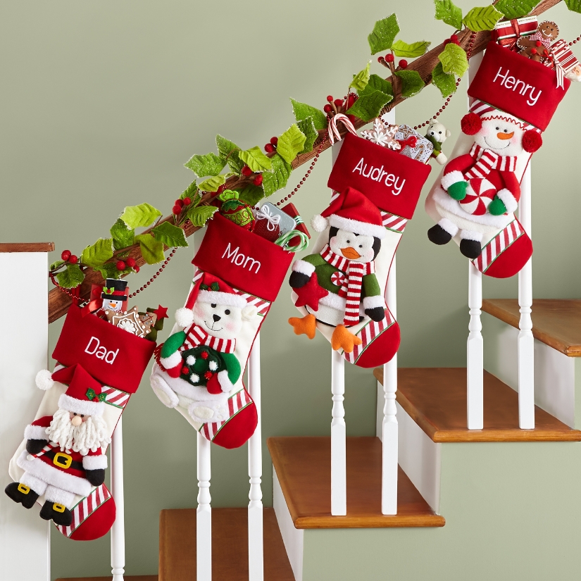 Candy Cane Family Stocking at Gifts.com