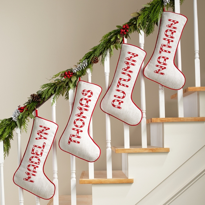 Candy Cane Name Stocking at Gifts.com
