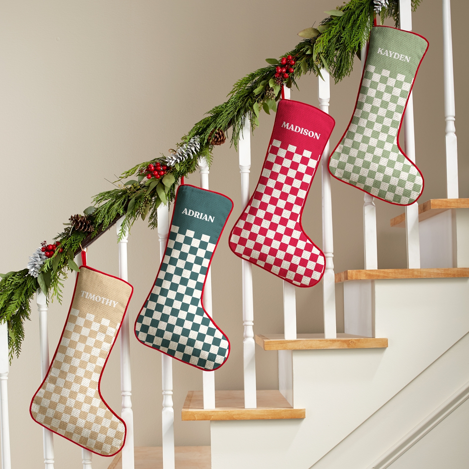 Checkered Holiday Stocking | Stocking Shop