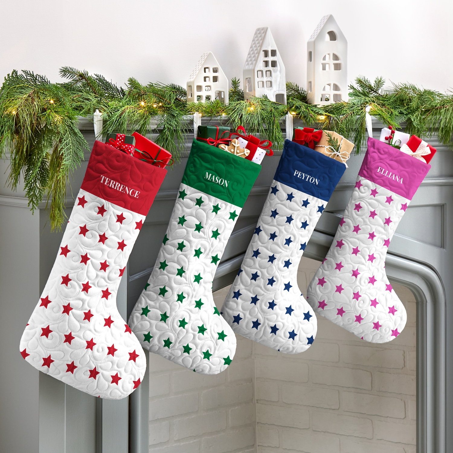 Colorful Stars Quilted Stocking | Stocking Shop